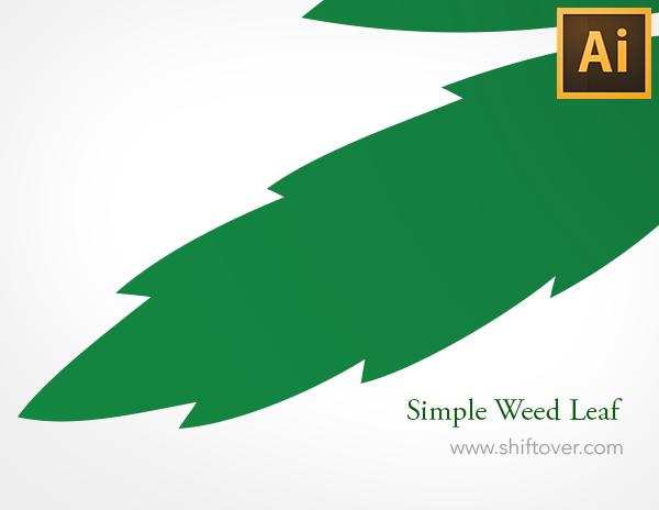 Simple Weed Leaf - www.shiftover.com